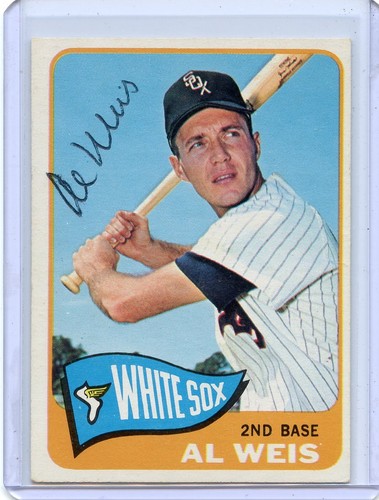 1965 TOPPS BASEBALL #516 AL WEIS AUTOGRAPH, CHICAGO WHITE SOX, 092118 ...