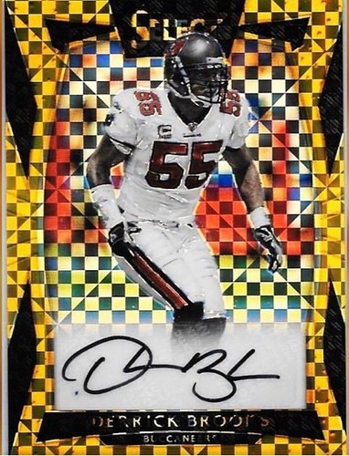 2016 Panini Select Football Gold Prizm Auto #S-DBK Derrick Brooks Bucs ...