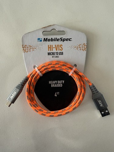MobileSpec HI-VIS MICRO TO USB 4 Ft Cable | eBay