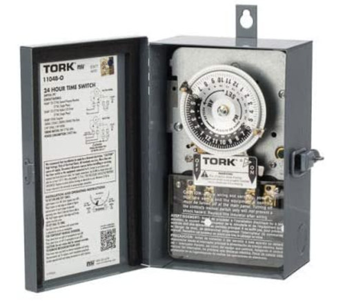 NSI TORK 1103B-O 24 Hour Time Switch, 40A, 120V, DPST, Indoor/Outdoor ...