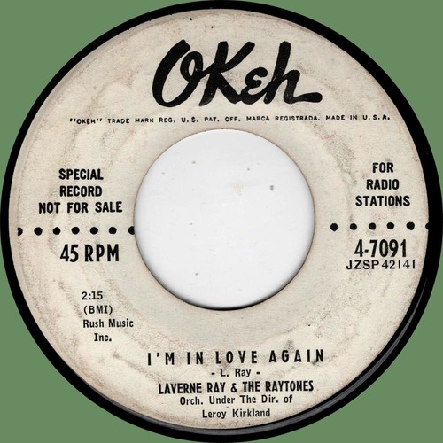 LAVERNE RAY & RAYTONES I'm in Love Again / I've Got That Feeling 45rpm ...