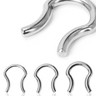 1pc Septum Nose Retainer 316L Surgical Steel - choose 16g, 14g, 12g or ...