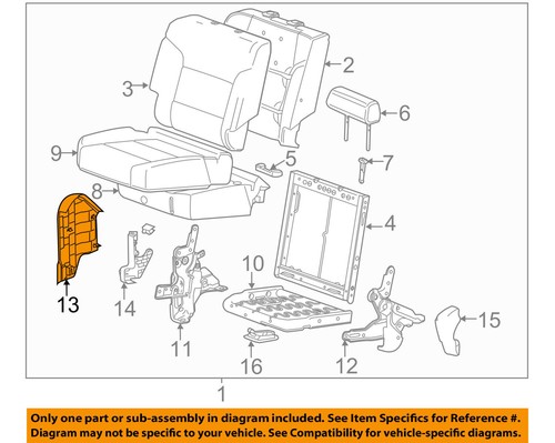 22967823 Rear Seat-Outer Finish Panel. 2014-18 Silverado 1500. | eBay