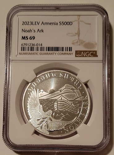 Armenia 2023 LEV 1 oz Silver 500 Dram Noah's Ark MS69 NGC | eBay