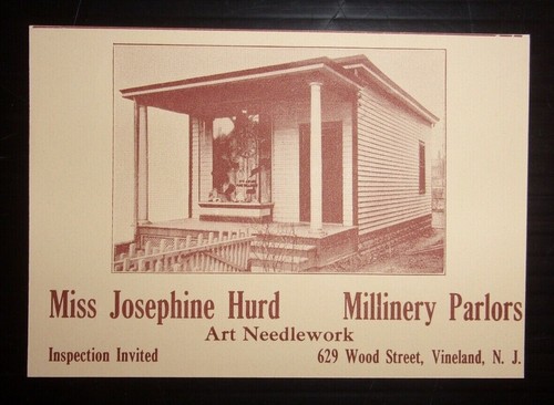 1917 Miss Josephine Hurd Millinary Parlors Advertisement Vineland, NJ ...