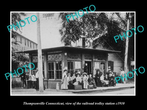 OLD LARGE HISTORIC PHOTO OF THOMPSONVILLE CONNECTICUT THE RAILROAD ...