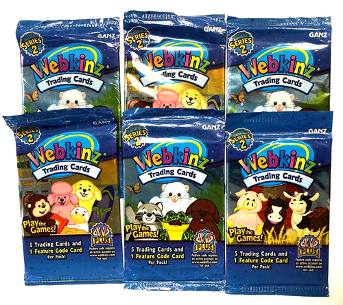 Lot of 6 Webkinz Trading Cards Series 2 Booster Packs | eBay