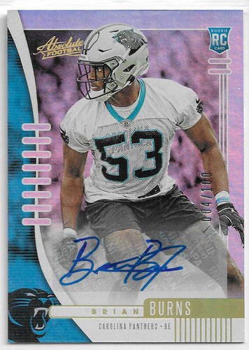 BRIAN BURNS 2019 PANINI ABSOLUTE GOLD HOLO AUTOGRAPH ROOKIE RC /100 ...