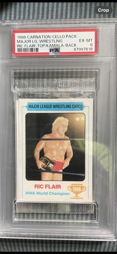 1986 Carnation Wrestling Sealed Cello Pack Ric Flair Kamala PSA 6 | eBay
