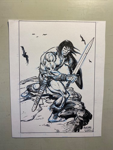 CONAN JOHN BUSCEMA HOMAGE ORIGINAL COMIC ART INKED BY SCOTT REED 2010 ...