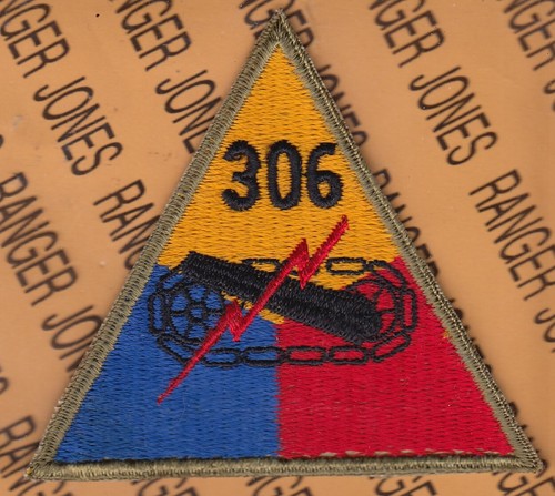WWII US Army 306th Armored Battalion Armor Tank ~4" patch c/e | eBay