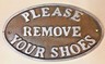 Please Remove Your Dirty Boots Thank You Sign Plaque Muddy Work Shoes ...