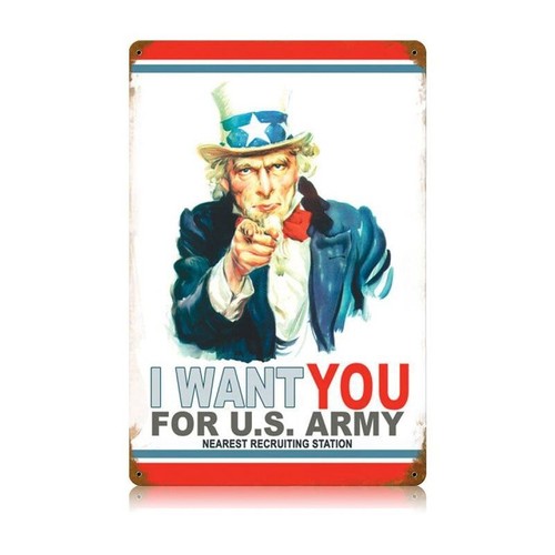 Uncle Sam Metal Sign - Hand Made in the USA with American Steel | eBay