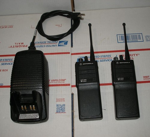GMRS Portable Radio Pair Motorola MTS2000 UHF w/Rapid Charger | eBay