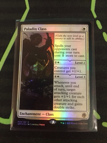 MTG Magic The Gathering Paladin Class Foil AFR DnD Enchantment White ...