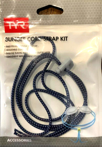 TYR Goggle Bungee Cord Strap Kit 401 Navy Blue Swimming | eBay