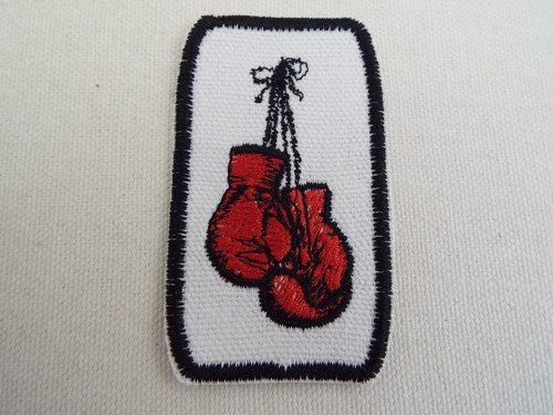 Red Boxing Gloves Embroidered Iron-on Patch | eBay