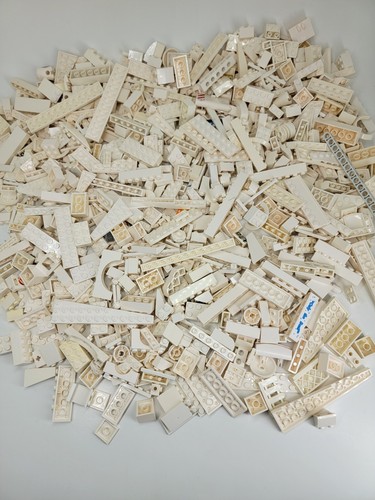 Lego 2 Pounds Of White Washed/Sanitized Bulk Part Pieces Building Lot 5 ...