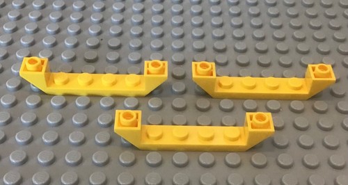 LEGO 3 Part 52501 Yellow Slope, Inverted 45 6 x 1 Double with 1 x 4 ...