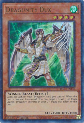 Yugioh! Dragunity Dux - HAC1-EN149 - Ultra Rare - 1st Edition (Duel ...