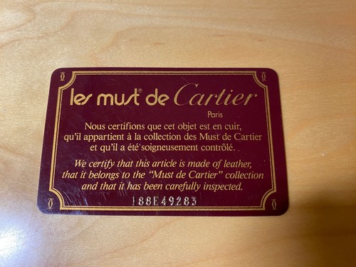 Booket Booklet les must de CARTIER - Certificate of Authenticity - 8´5 ...
