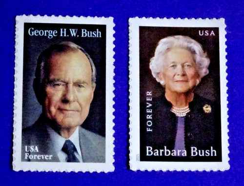 US 5393 & 6022 GEORGE H. W. BUSH & BARBARA BUSH (2) "SINGLES" (F ...