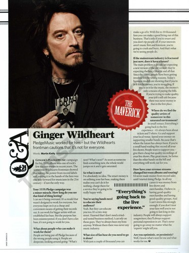 2014 Ginger Wildheart of The Wildhearts PRINT ARTICLE - Decor Idea ...