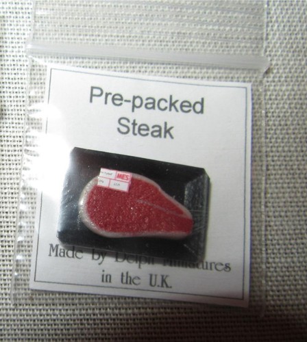 MINIATURE DOLLHOUSE 1:12 SCALE PRE-PACKAGED STEAKS - FF50 | eBay