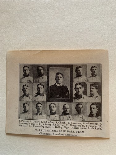 St. Paul Saints MN Miller Huggins Germany Schaefer 1903 Baseball Team ...
