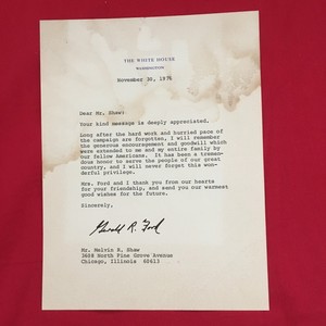 Gerald Ford Letter for sale | eBay