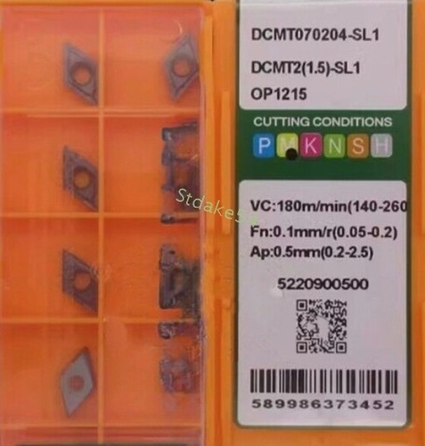 10pcs OKE DCMT070204-SL1 OP1215 DCMT21.5-SL1 turning blade Carbide ...