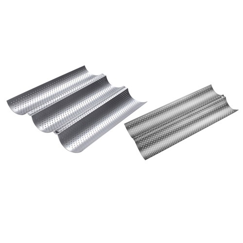 2 Pcs Wavy Baking Tray Non-stick French Bread Mould Baguette Pan | eBay