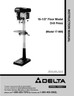 Delta 17-925 17-990X 16 1/2" Variable Speed Drill Press Instruction ...