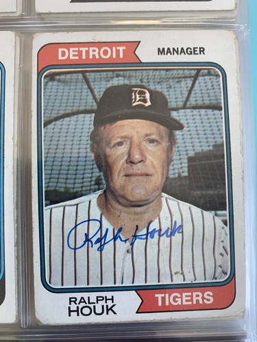 Ralph Houk autographed 1974 Detroit Tigers TOPPS baseball card | eBay
