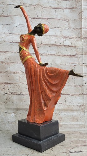 DH Chiparus Art Deco Arabesque Dancer Girl Bronze Statue Sculpture ...