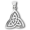 Sterling Silver Flying Celtic Knot Raven Pendant - Crow Bird Triquetra ...