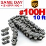 #100H Heavy Duty Roller Chain 10 Feet with 1 Connecting Link ...