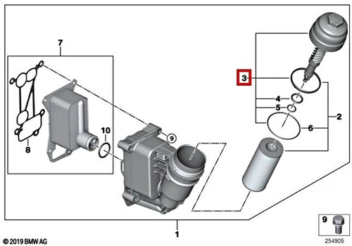 Genuine BMW E70N E71 E90N E91N E92 E92N E93 Oil Filter Cover OEM ...