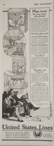 1925 Print Ad United States Lines Next Year's Trip Abroad New York City ...