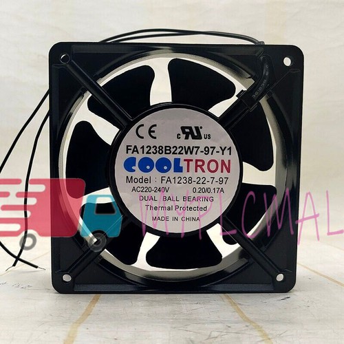 1 PCS COOLTRON Fan FA1238B22W7-97-Y1 220V 12038 12CM 7 blades Aluminum ...