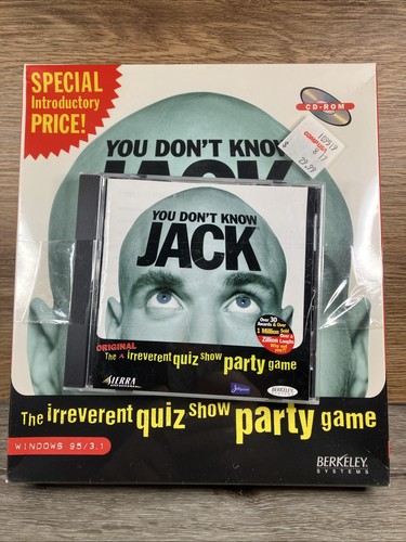 Vintage You Don't Know Jack Version 1.0 - Big Box Game -NEW and SEALED ...