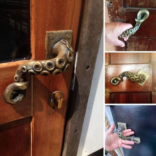 Heavy Duty Octopus Door Handle Bronze Finish Door Knocker | eBay UK