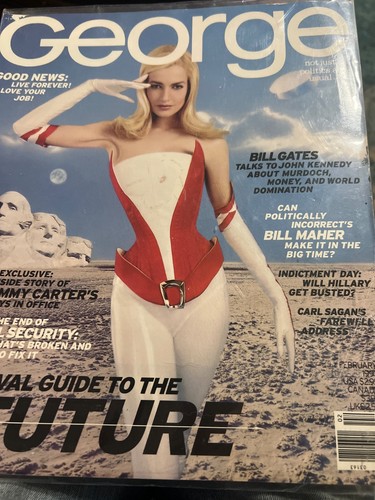 George Magazine February 1997 Survival Guide To The Future JFK Jr Bill ...