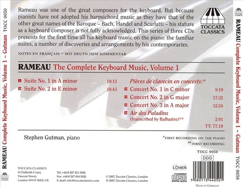 STEPHEN GUTMAN JEAN-PHILIPPE RAMEAU: THE COMPLETE KEYBOARD MUSIC, VOL ...
