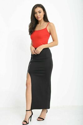 Long Black Skirt Split for sale | eBay