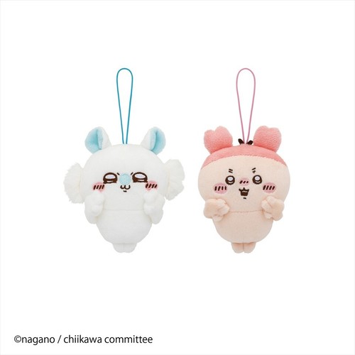 Chiikawa Momonga Kani chan Plush Toy Doll Mascot 4inches Set of 2 Taito ...