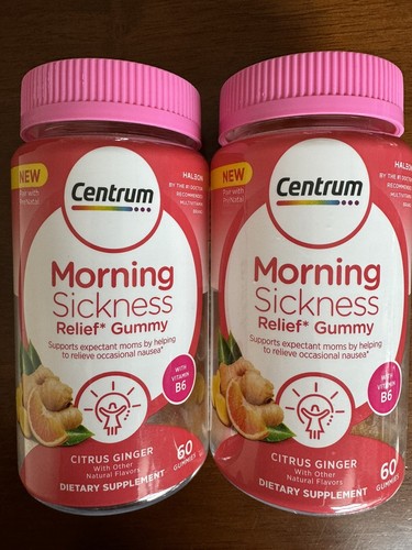 2) CENTRUM MORNING SICKNESS RELIEF GUMMY CITRUS GINGER VIT B6 60 EACH ...