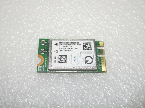 OEM Dell Wireless 1810 DW1810 WiFi 802.11AC + BT4.1 Dual Band M.2 Card ...