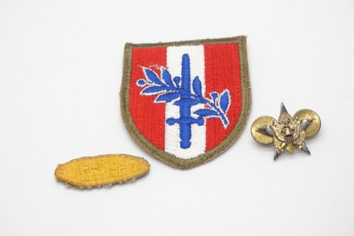 WWII Army Armor Corps Tank Officer Patches & General Staff Insignia Lot ...