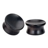 PAIR CONCAVE EBONY WOOD PLUGS TUNNELS GAUGES GAUGE ORGANIC WOODEN PLUG ...